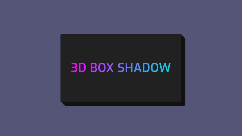3D Box Shadow