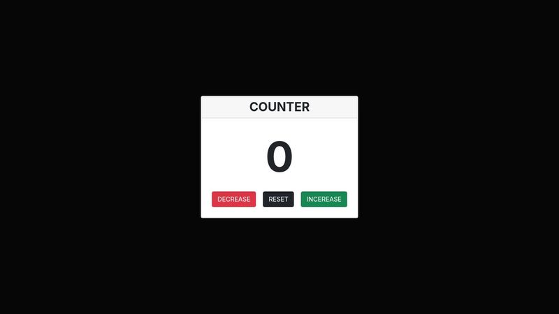 Counter using React JS Class Component (State, setState, Event)