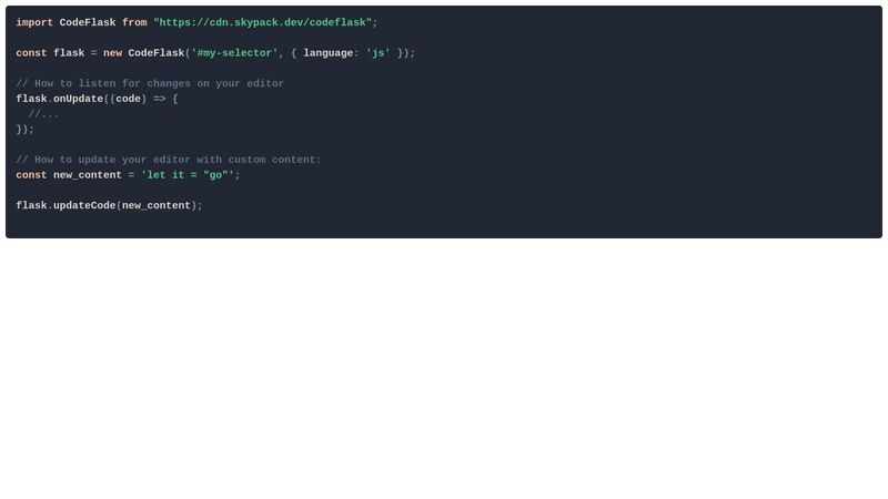 CodeFlask playground