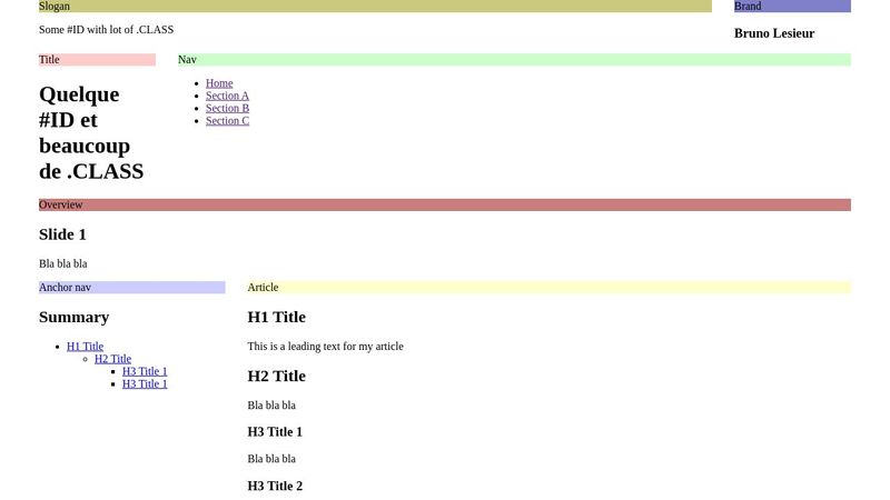 Example 9 - Responsive and Semantic CSS Grid CSS-Driven