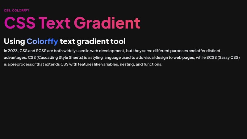 CSS Text Gradient