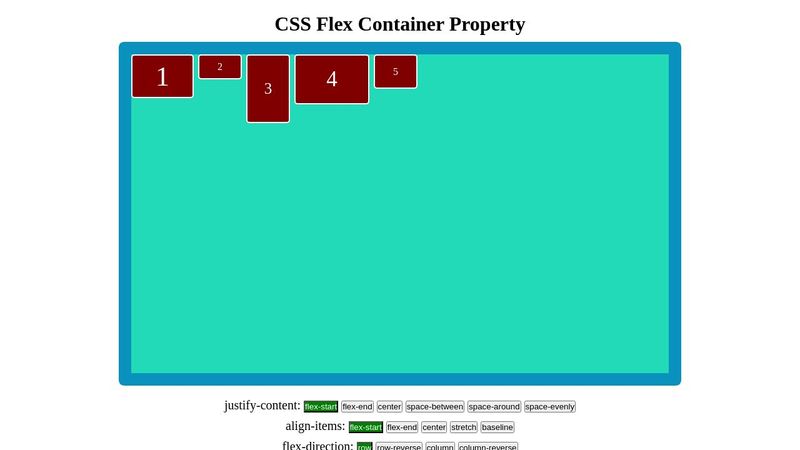 Practicing CSS Flex Container Property