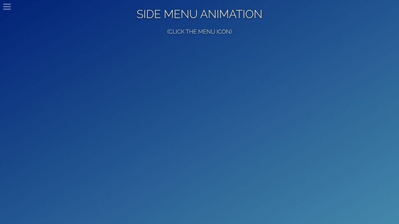 Side Menu Animation
