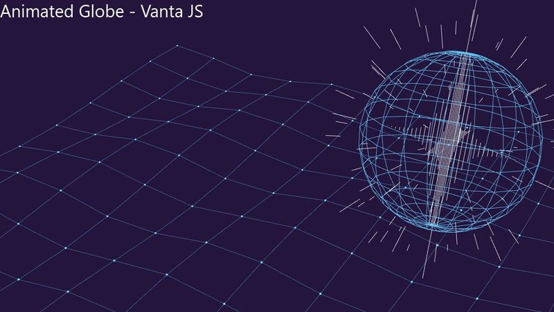 Globe animation - Vanta JS