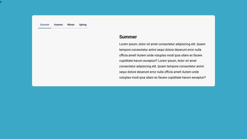 Vanilla JavaScript - Tabs