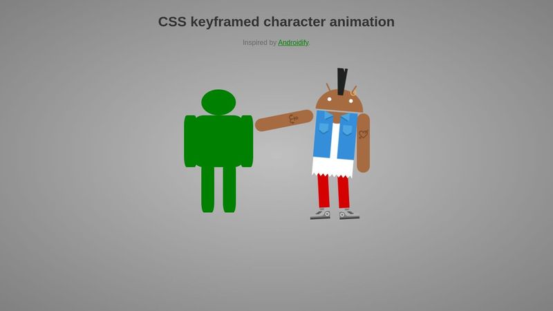 CSS keyframed character animation