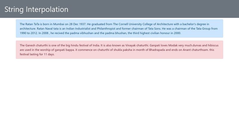 string interpolation