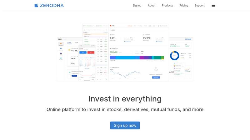 Zerodha Landing Page