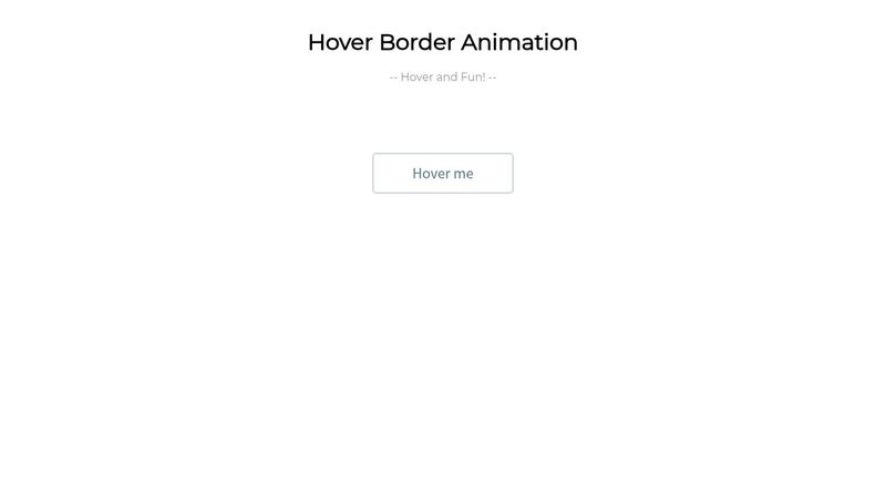 Button hover border animations - CSS