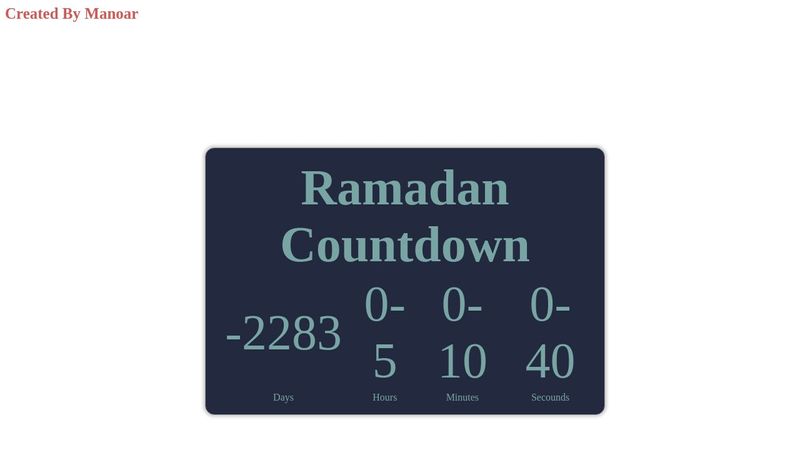 Ramadan Countdown html