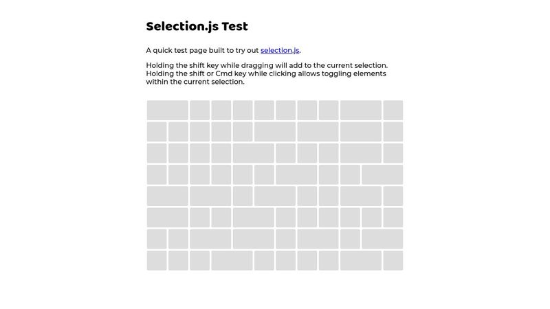 Selection.js Test Page
