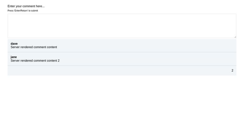 Progressively enhanced comments form with Vue inline-template