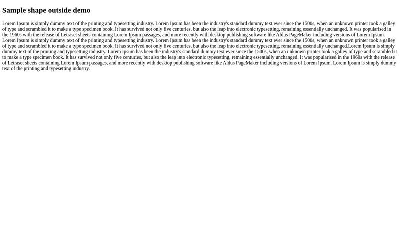 CSS3 Shapes - Basic Shapes
