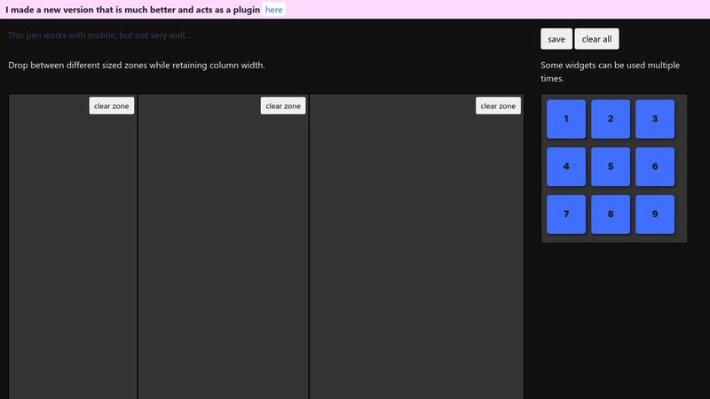 (WIP) Drag & Drop w/ resize collision detection: jQuery UI