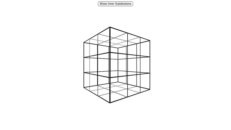 Subdivided Cube Wireframe in CSS