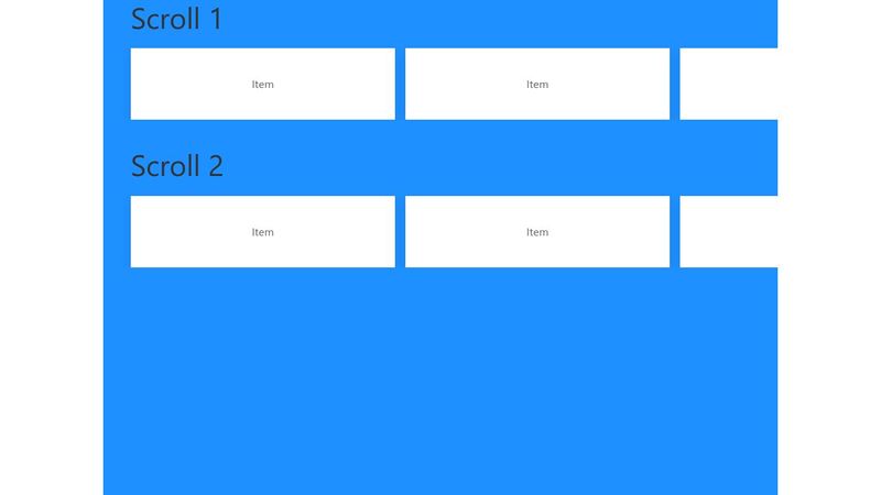 Horizontal Scrolling container