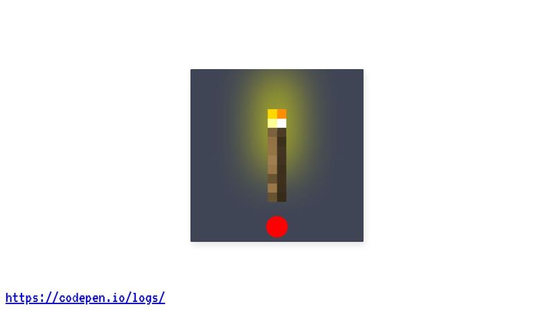 codepenchallenge 3d minecraft torch (pure CSS)