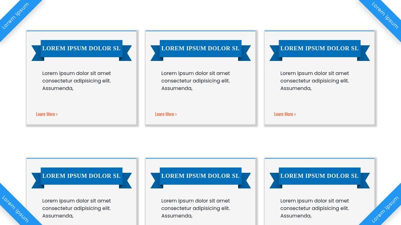 Bootstrap 4 Simple Cards With Ribbons