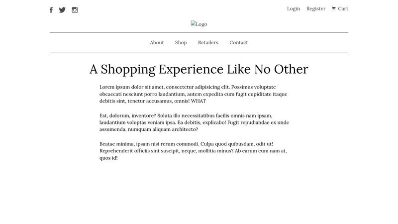 eCommerce Store Responsive Header