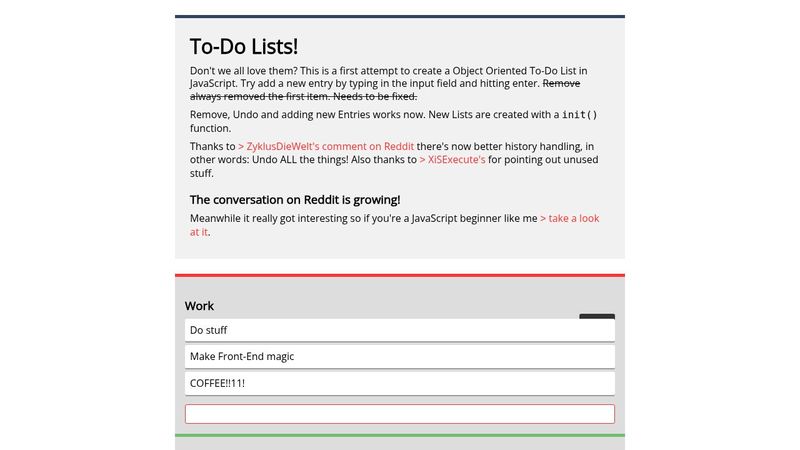 An Object-Oriented ToDo-List