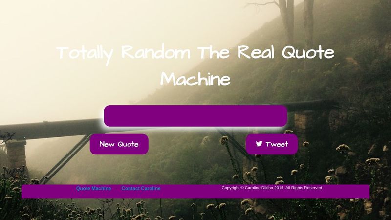 Random Quote Machine [FCC Zipline]
