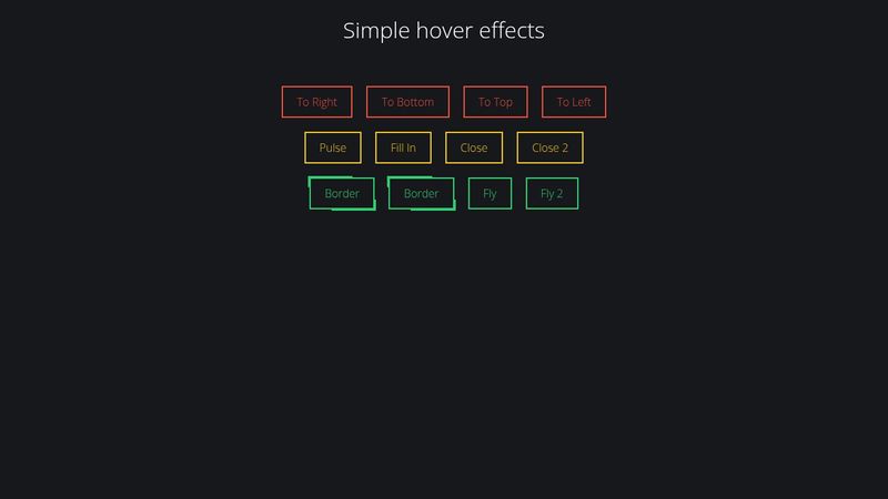 Button - Simple hover effects