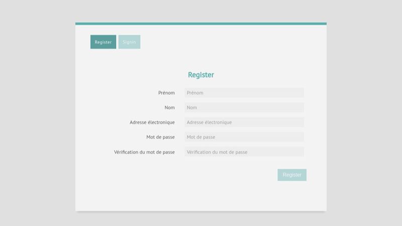 vue.js | register & login form