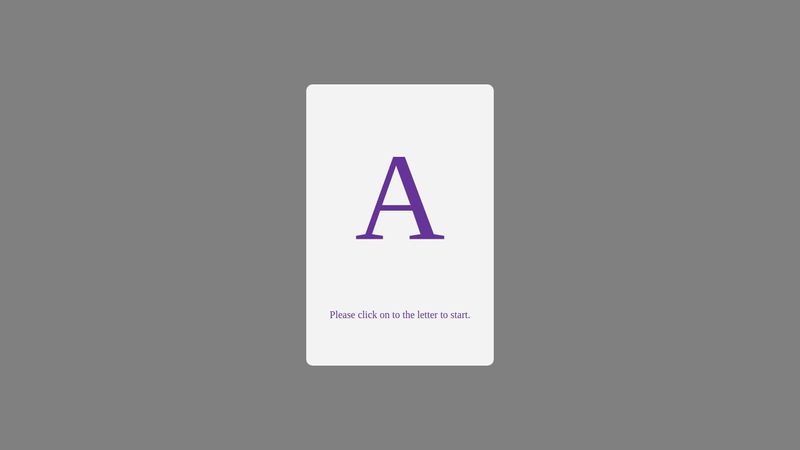 Random Letter Generator