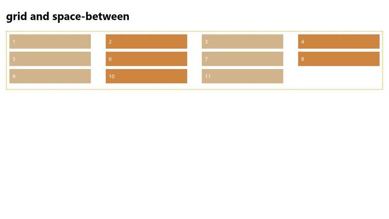 Grid Space between Grid Space between