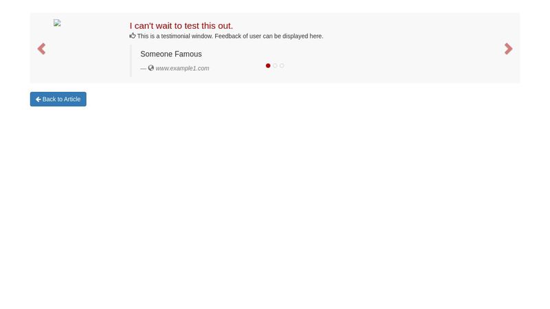 Bootstrap Testimonial Slider Example 2