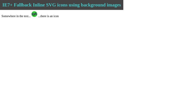 SVG Fallbacks: Inline SVG Icons