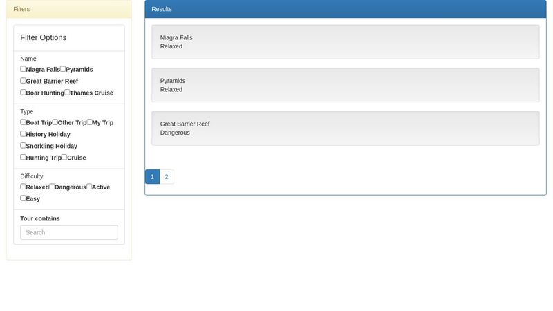 List.js filtering and pagination using Lodash