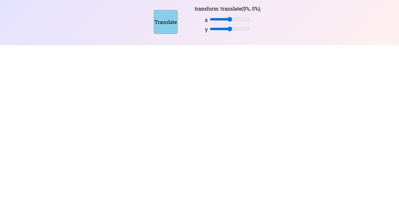 CSS transforms - translate property