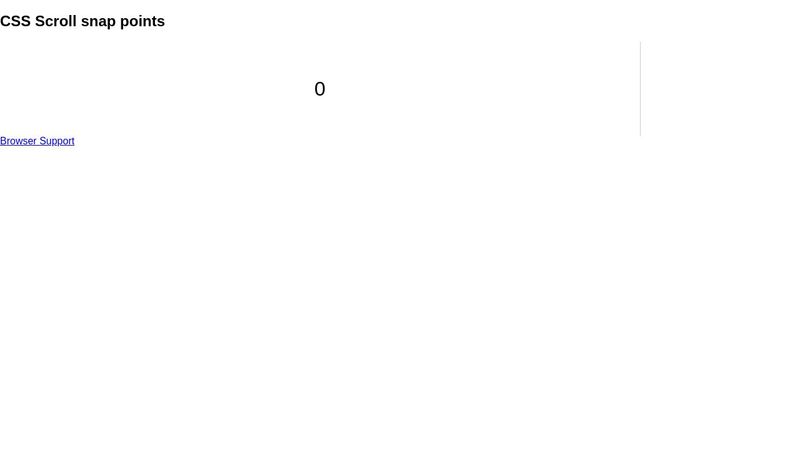 CSS Scroll snap points