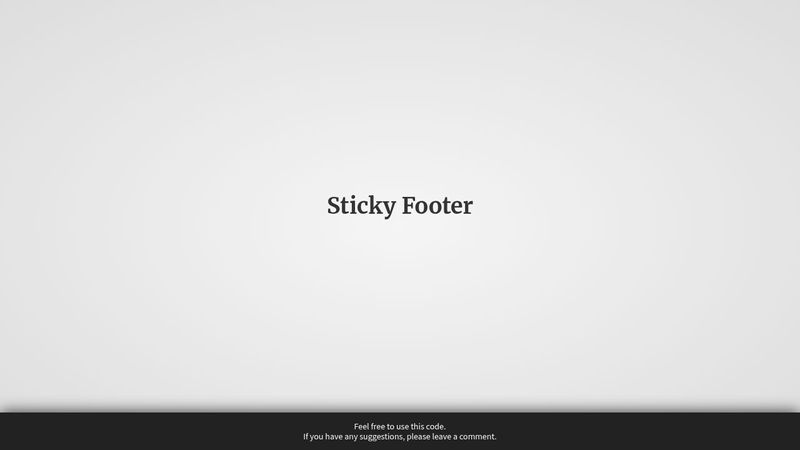 Sticky Footer with CSS Flexbox