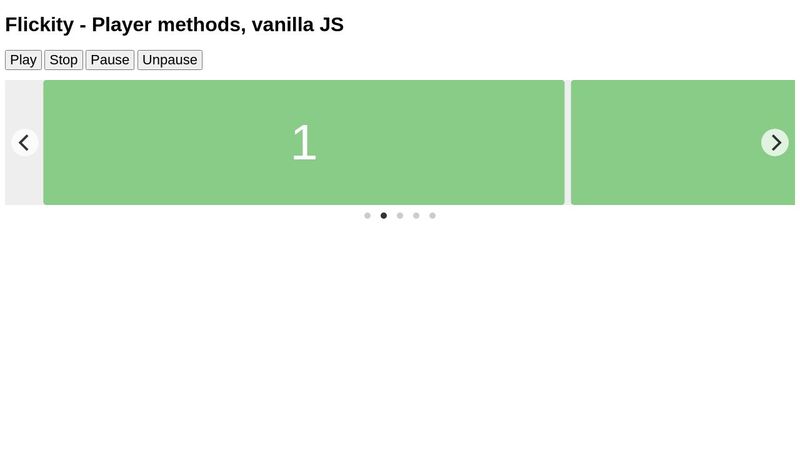 Flickity - Player methods, vanilla JS