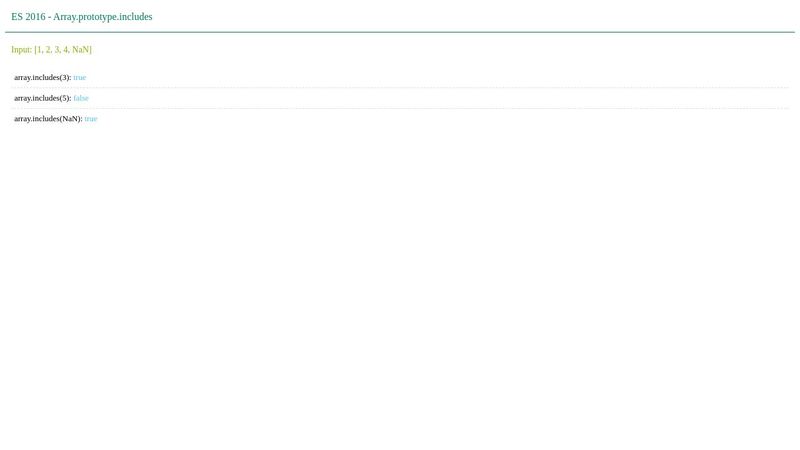 ES 2016: Array.prototype.includes