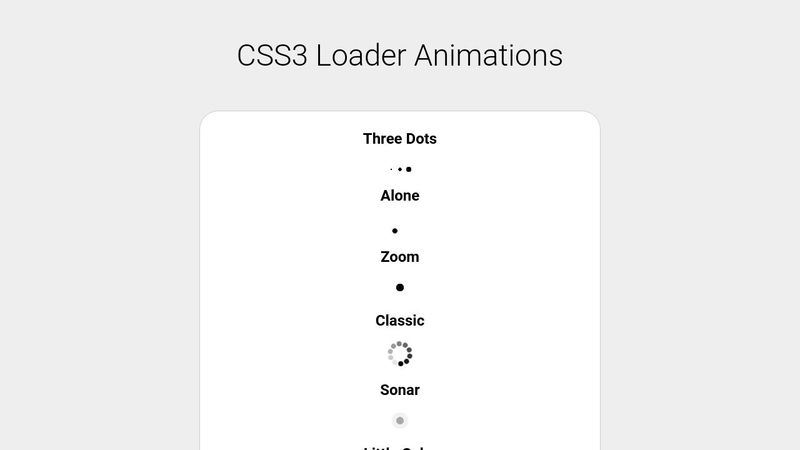 CSS3 loaders