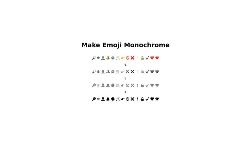 Coloring Emoji using css to Monochrome