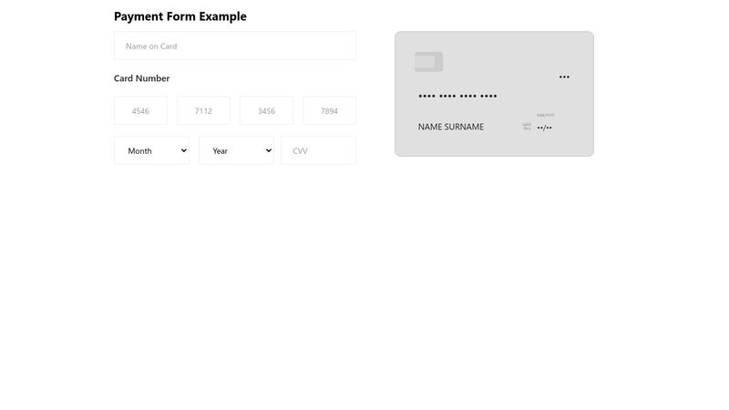 Payment Form Example