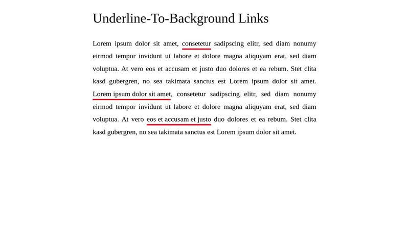 Pretty Underline CSS-only