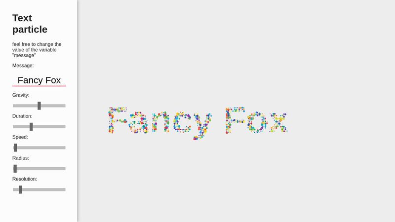 Particle Text Effect