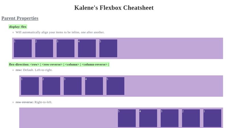 Flexbox Cheatsheet