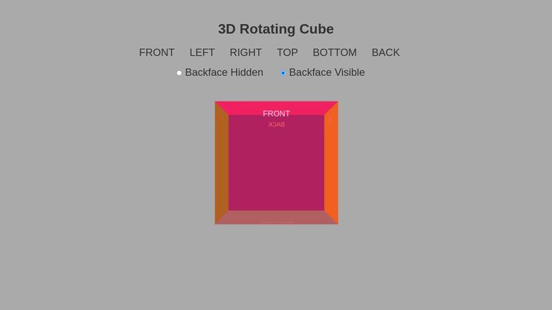 3D Rotating Cube