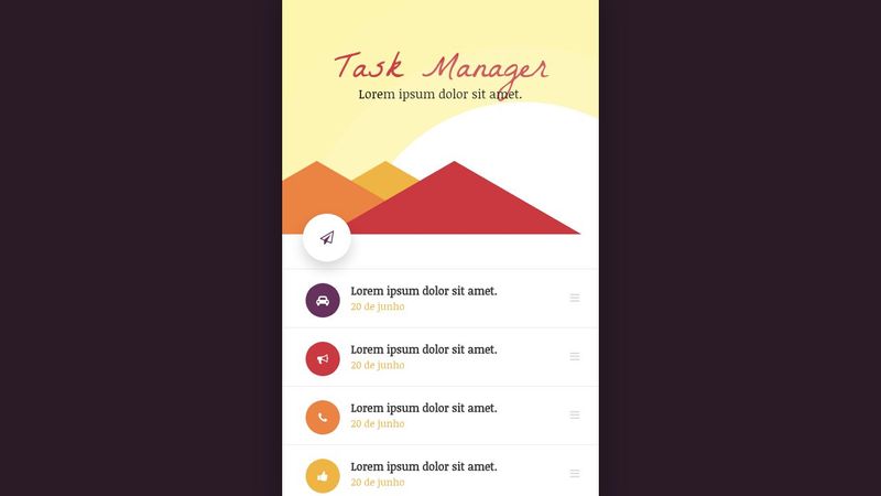 Task Manager - Pure CSS3