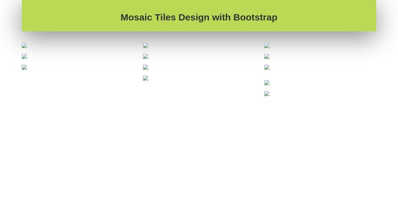 Mosaic Tiles Design with Bootstrap