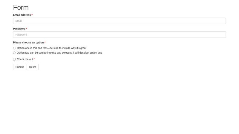 basic form validation