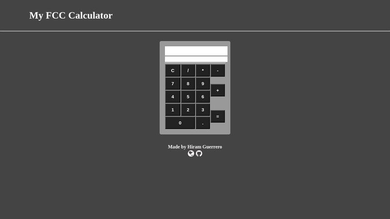 My FCC Javascript Calculator