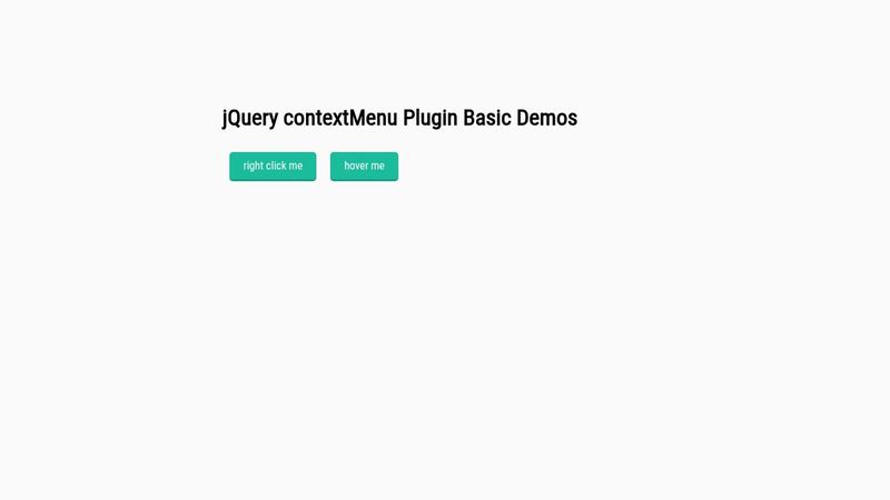 jQuery contextMenu Plugin Basic
