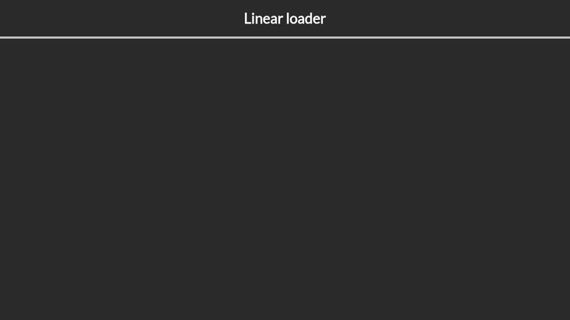 CSS Linear Preloader
